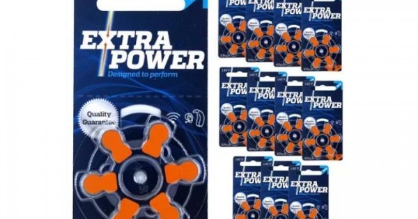 PILHA AUDITIVA EXTRA POWER 13 - 10 CARTELAS (60 BATERIAS)