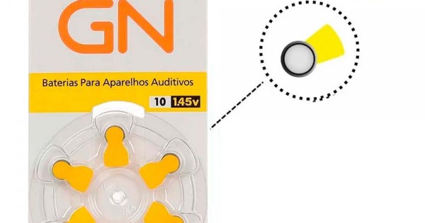 Pilha Aparelho Auditivo 10 Pr70 GN - 5 Cartelas (30 Baterias)