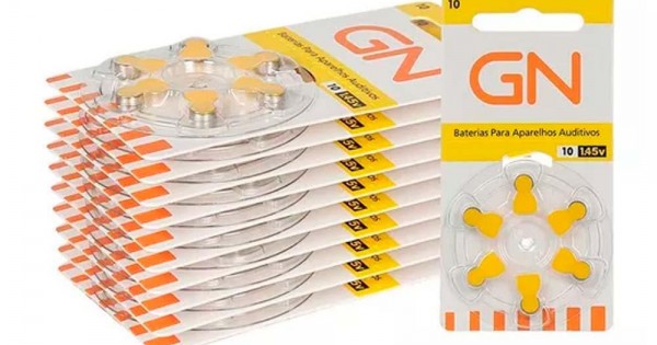 Kit 120 Pilhas Bateria Aparelho Auditivo 10 Pr70 Gn Resound